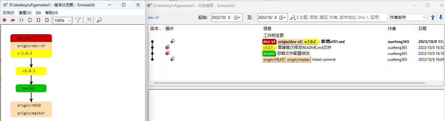 Git配置、小乌龟版本管理演示、Github高级用法 — xuefeng365笔记 v1.0 文档
